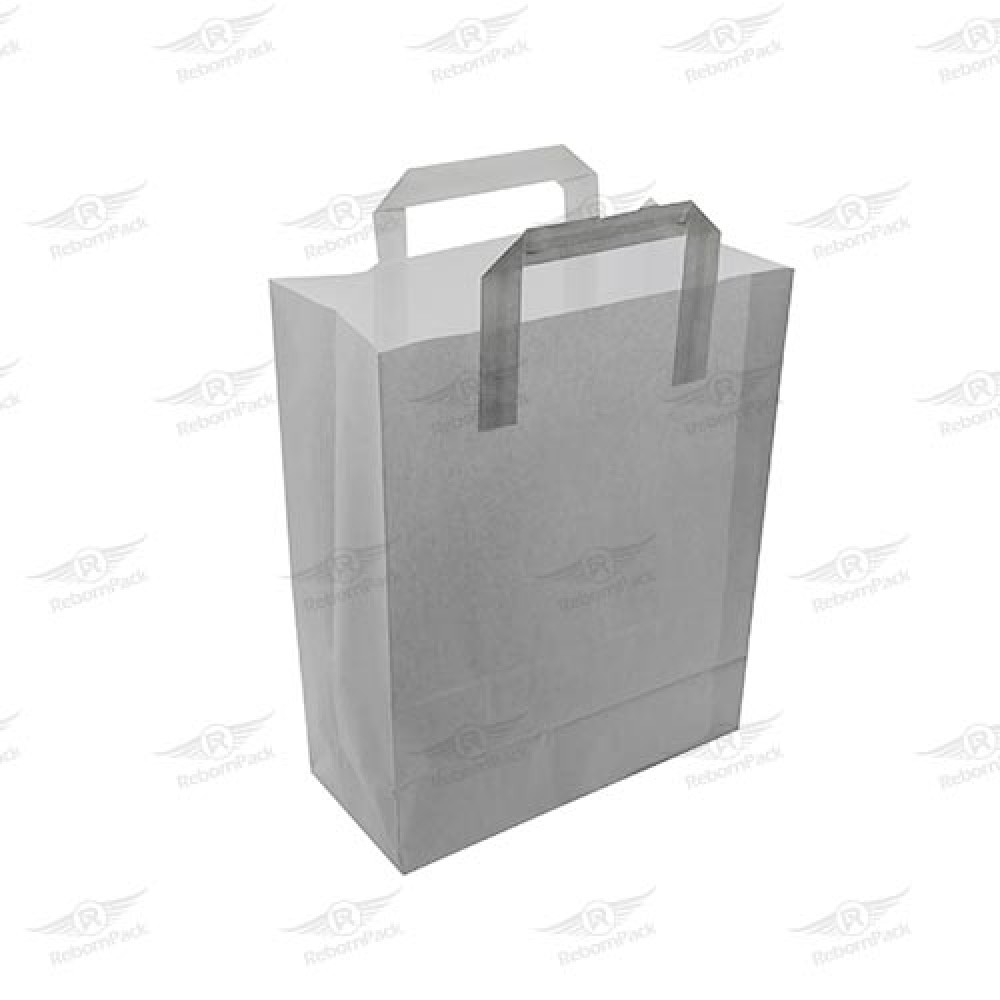 KRAFT ΧΑΡΤΙΝΗ ΤΣΑΝΤΑ ΜΕ ΠΛΑΚΕ ΧΕΡΑΚΙ ΛΕΥΚΗ