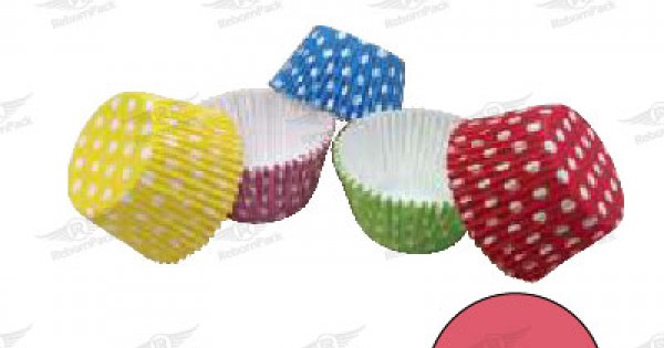 ΧΑΡΤΙΝΕΣ ΦΟΡΜΕΣ ΨΗΣΙΜΑΤΟΣ ΜΙΑΣ ΧΡΗΣΗΣ CUPCAKE ΠΟΥΑ ΡΟΖ 5/7x4cm 135τμχ